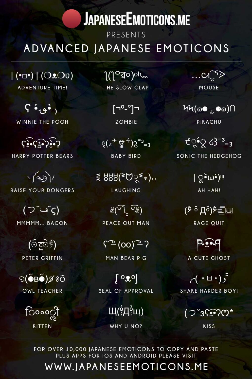 Advanced Japanese Emoticons | JapaneseEmoticons.me